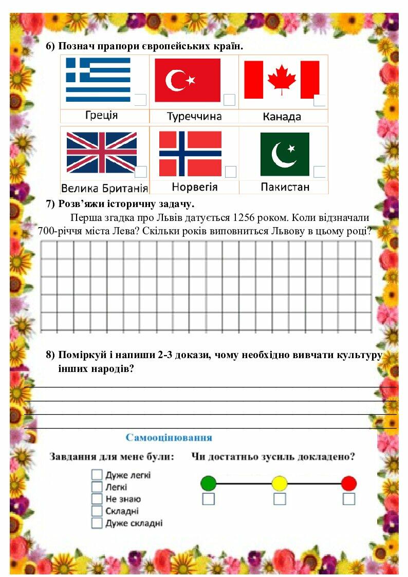 Діагностувальна робота з ЯДС 4 клас І Грущинська Я досліджую світ