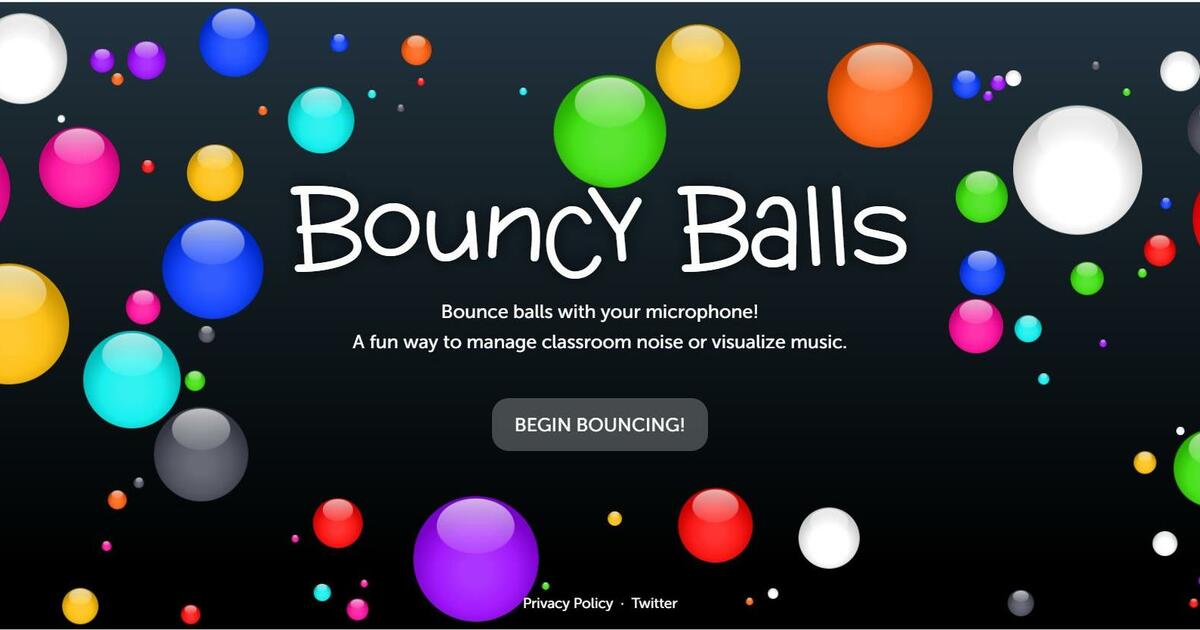 Bouncy Ball. Вимірювання рівня звуку в класі.