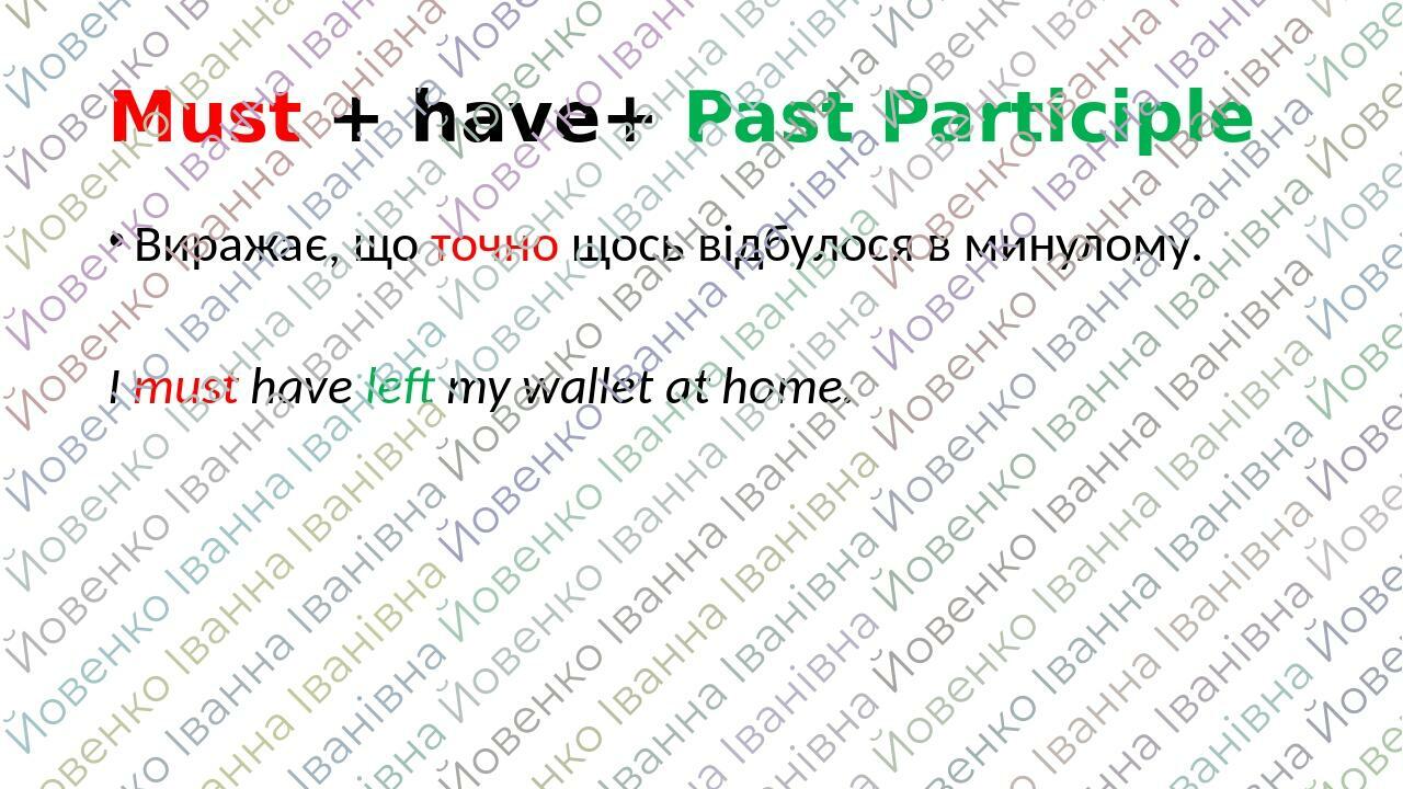 Презентація "Modal verbs+have+Past Participle" | Презентація ...
