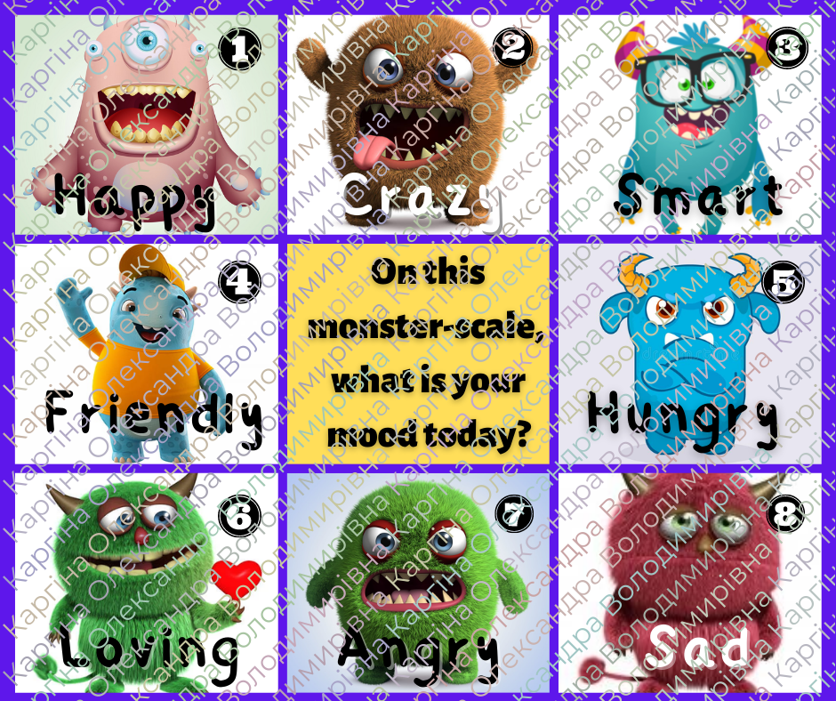 Вправа "Настрій". Mood scale. On the scale of ... | Інтерактивні ...