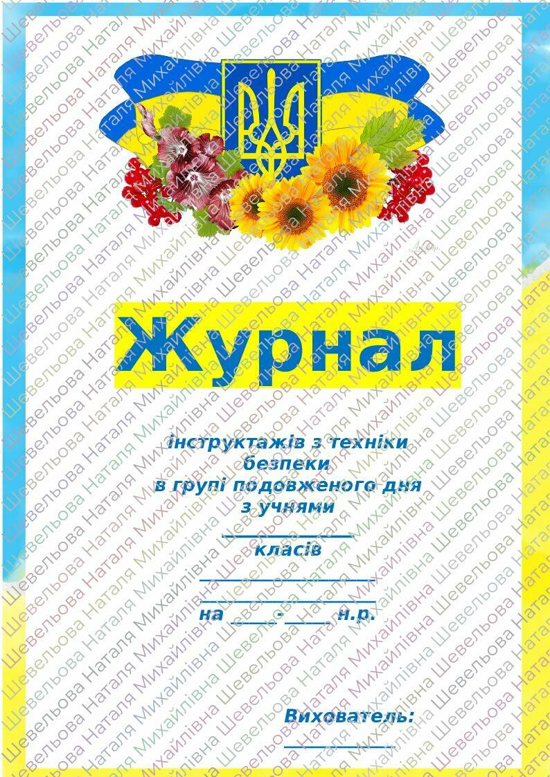 Журнал інструктажів з техніки безпеки в групі подовженого дня | Інші ...
