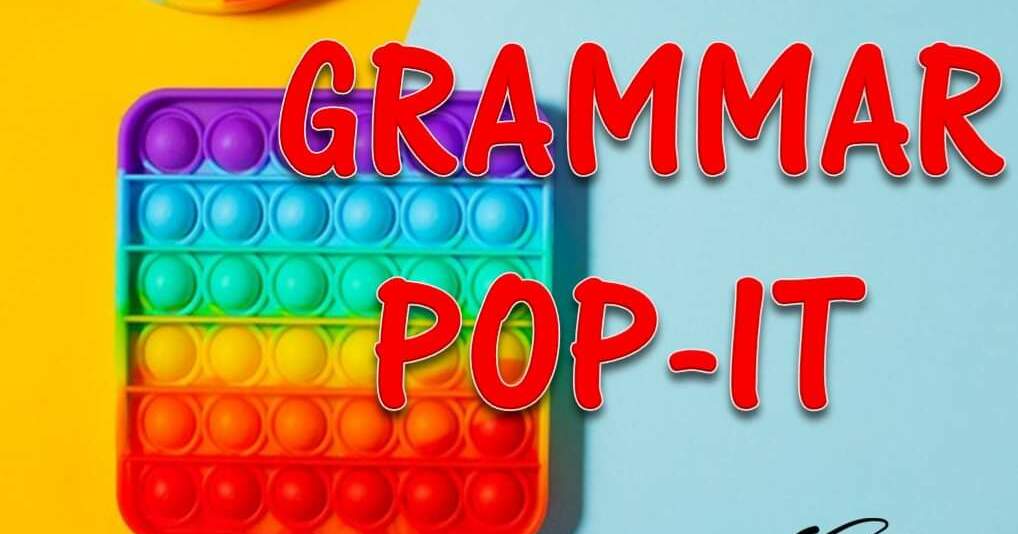 Матеріал для друку "Grammar Pop it" | Ілюстрації. Англійська мова