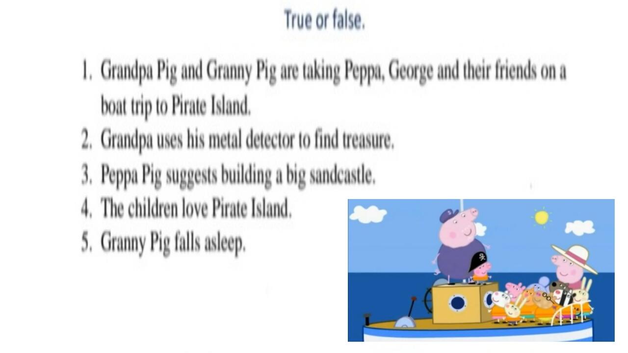 Peppa Pig Pirate Island. Activities with video. Presentation ...