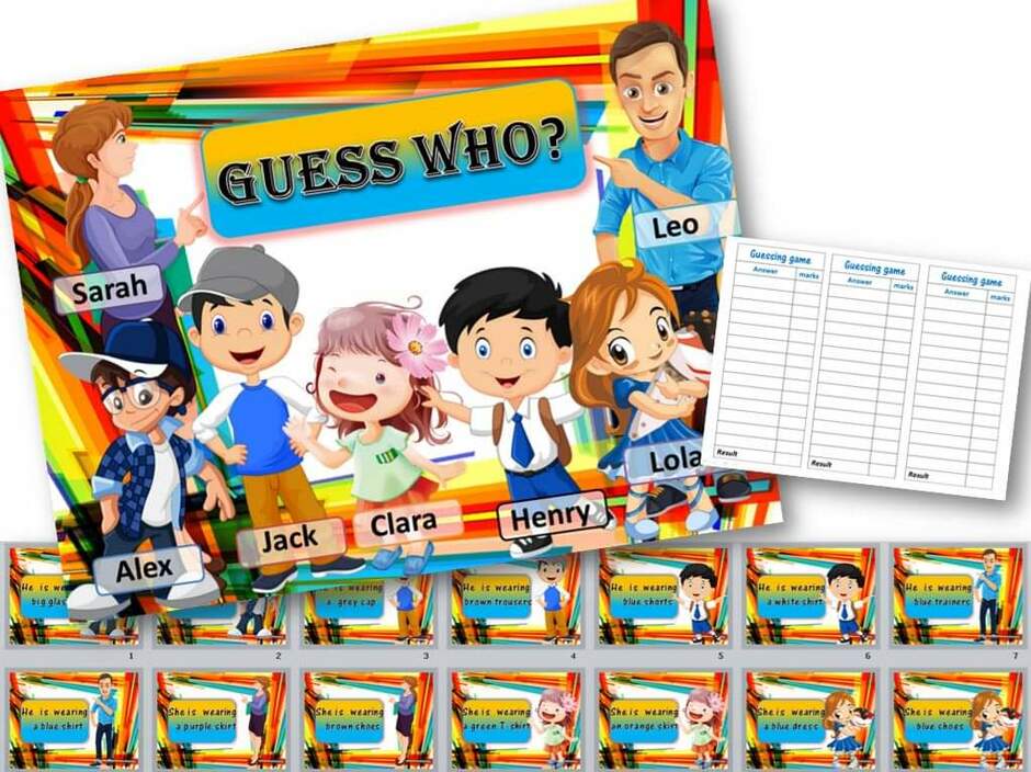 Speaking cards "Guess who" | Ілюстрації. Англійська мова