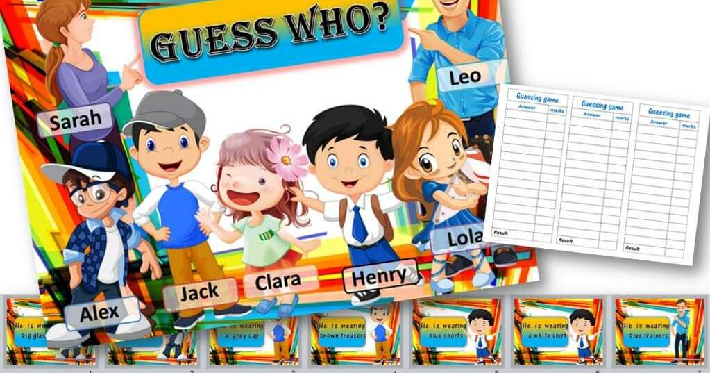 Speaking cards "Guess who" | Ілюстрації. Англійська мова