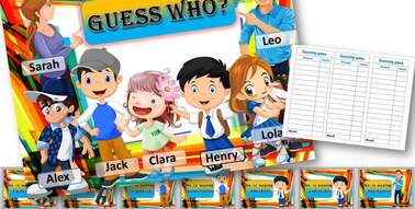 Speaking cards "Guess who" | Ілюстрації. Англійська мова