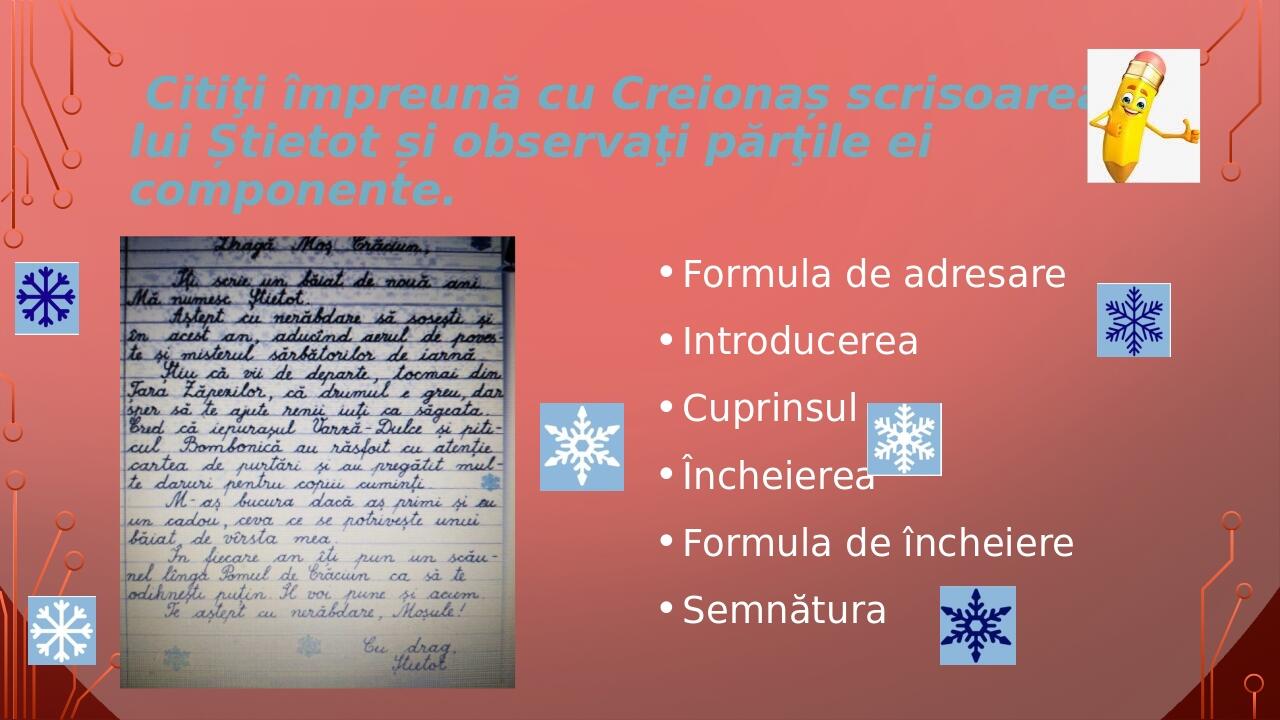 Презентація до уроку румунської мови '' Scrisoarea. Structura unei ...