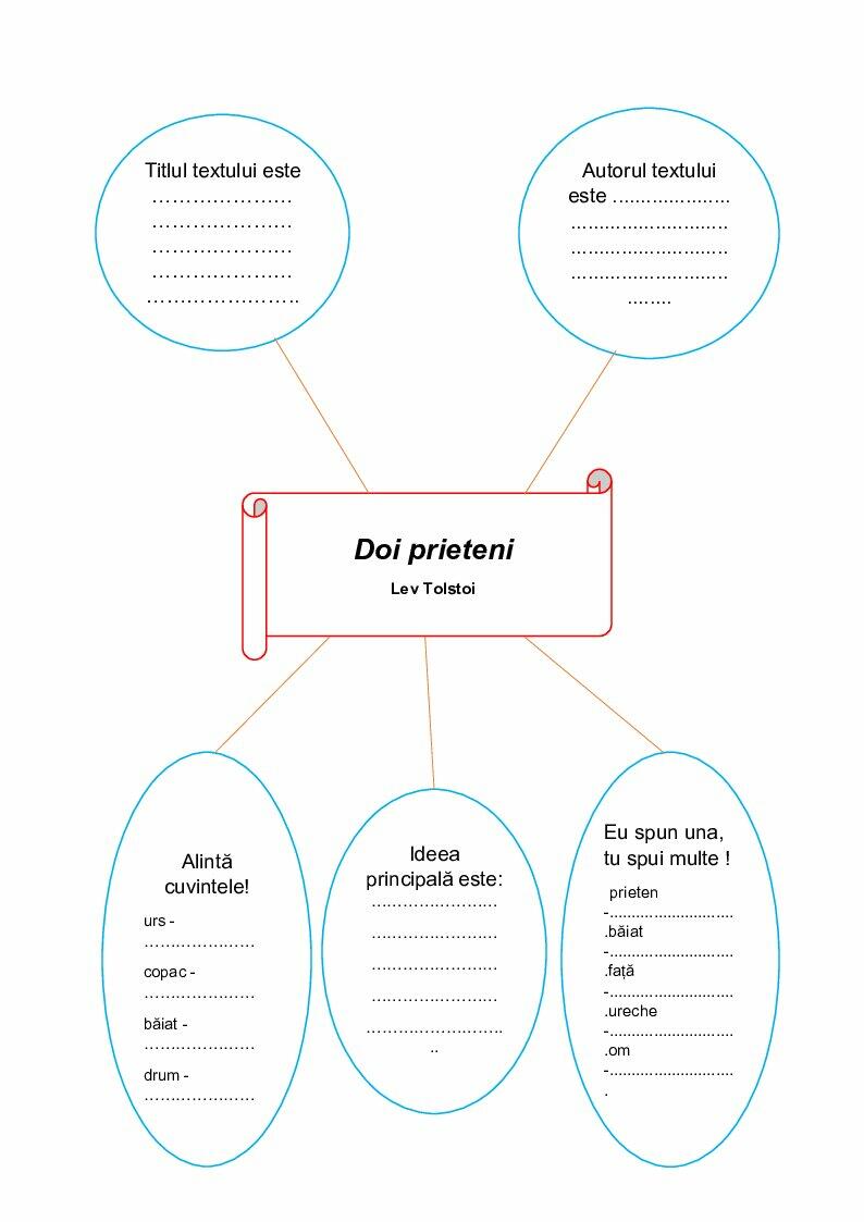 Proiect didactic al lecției de citire „Doi prieteni”, de Lev Tolstoi ...