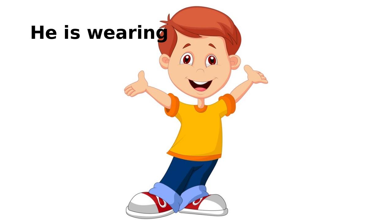 Презентація "He/She is wearing..." | Презентація. Англійська мова