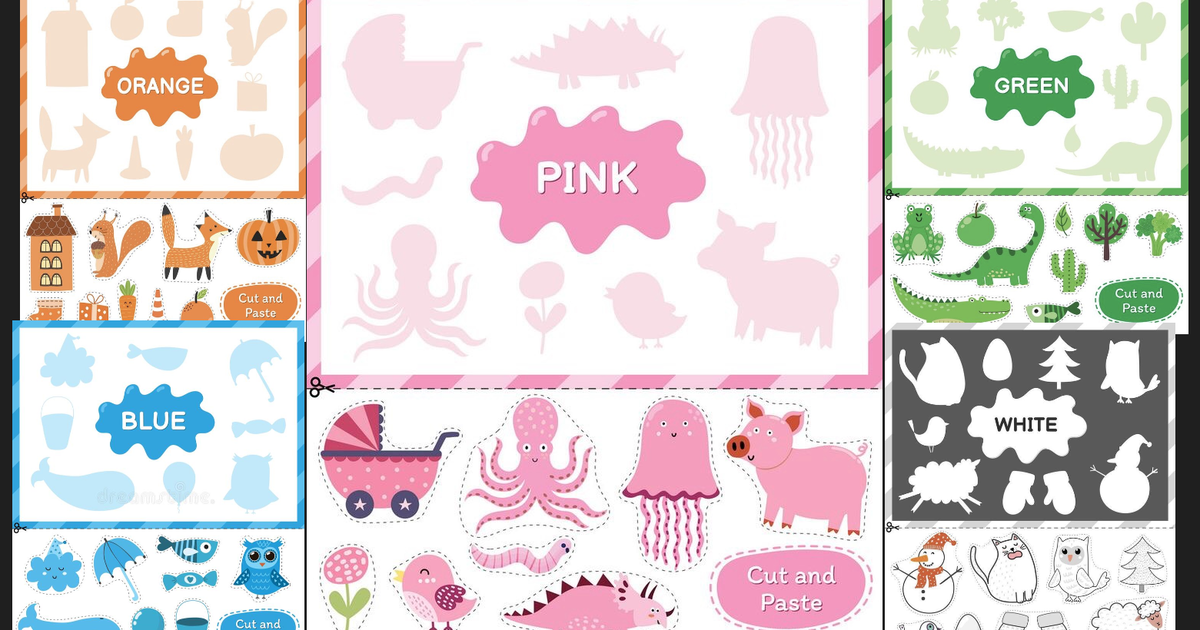 Colours | Cut and Paste | Інші методичні матеріали. Англійська мова