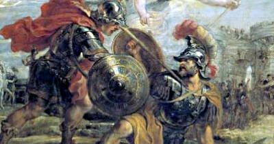 «Двобій Ахілла і Гектора» (пісня 22, вірші 140–410), «Пріам у Ахілла ...