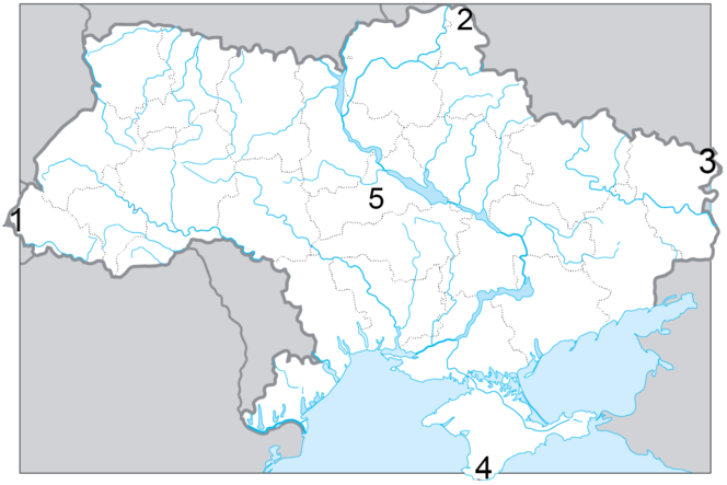 8 клас Практична робота № 2 Позначення на контурній карті кордонів