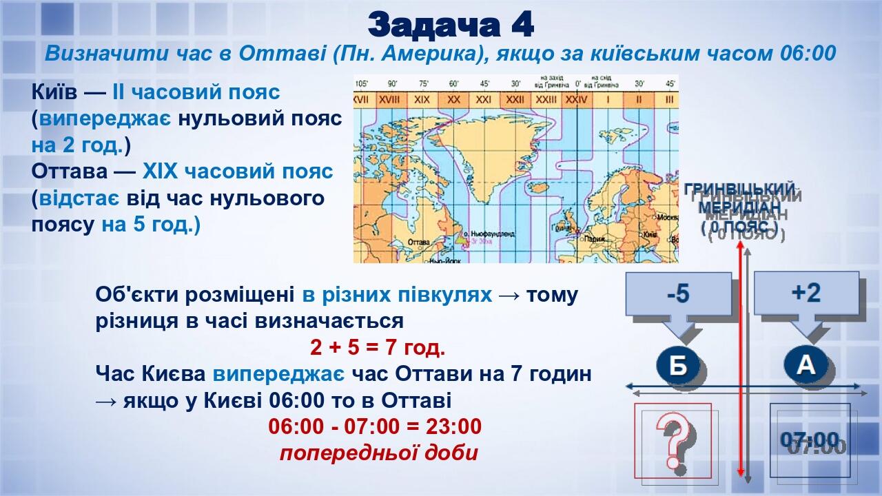 Презентація з географії 8 клас Практична робота «Аналіз карти годинних поясів Землі Розв
